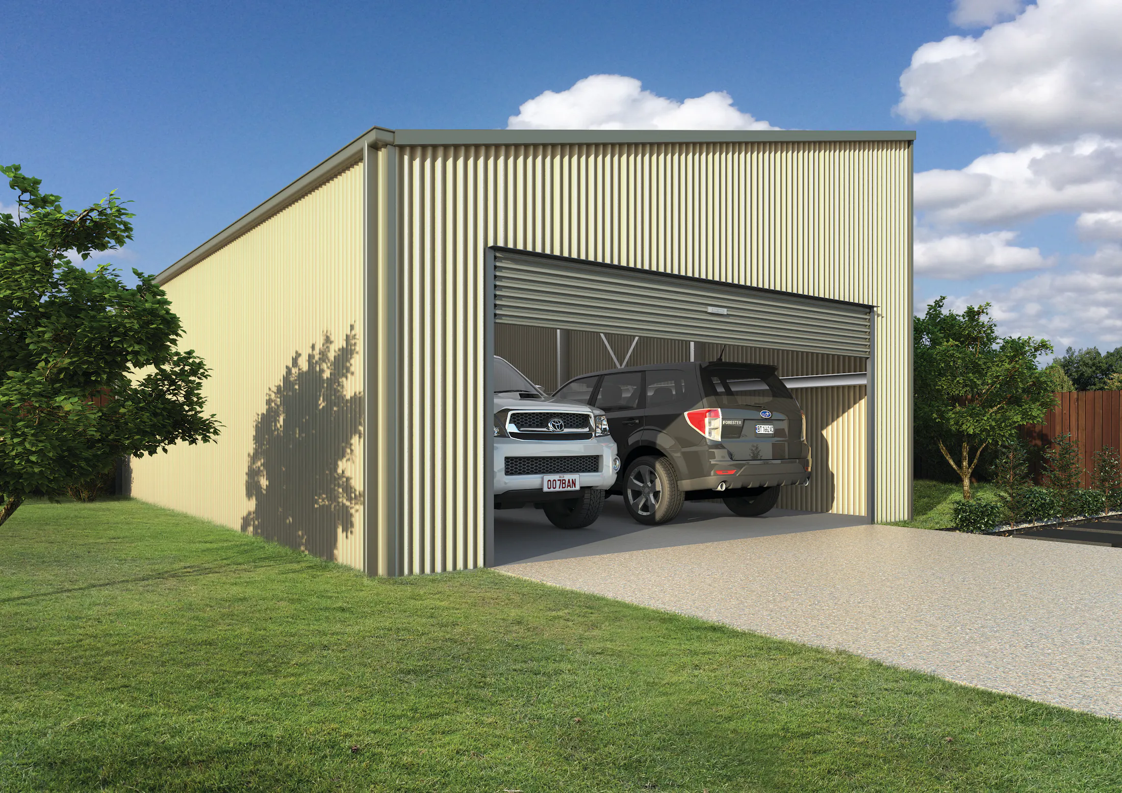 Double Garages | View Sizes & Prices | Aussie Steel