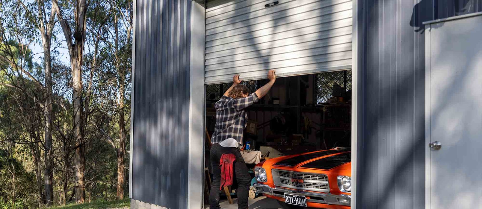 Car Lover's Workshop Shed in Shale Grey